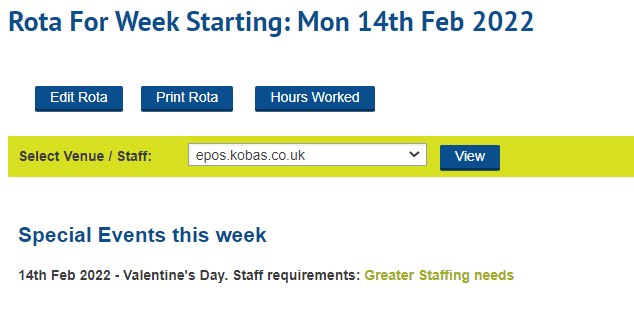 Creating a rota and templates