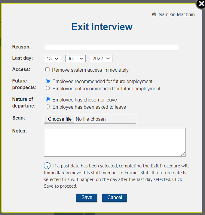 Staff HR profile explained